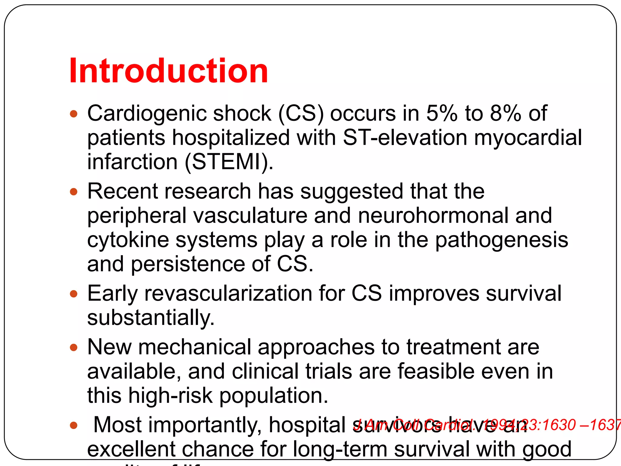 Cardiogenic shock dr awadhesh | PPTX