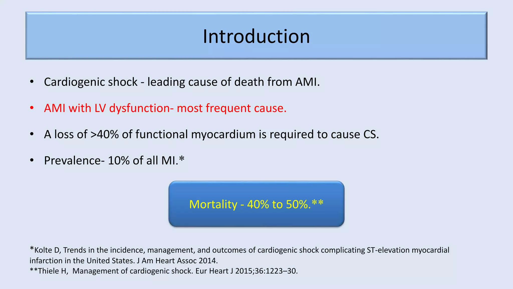 Cardiogenic shock following acute MI | PPTX