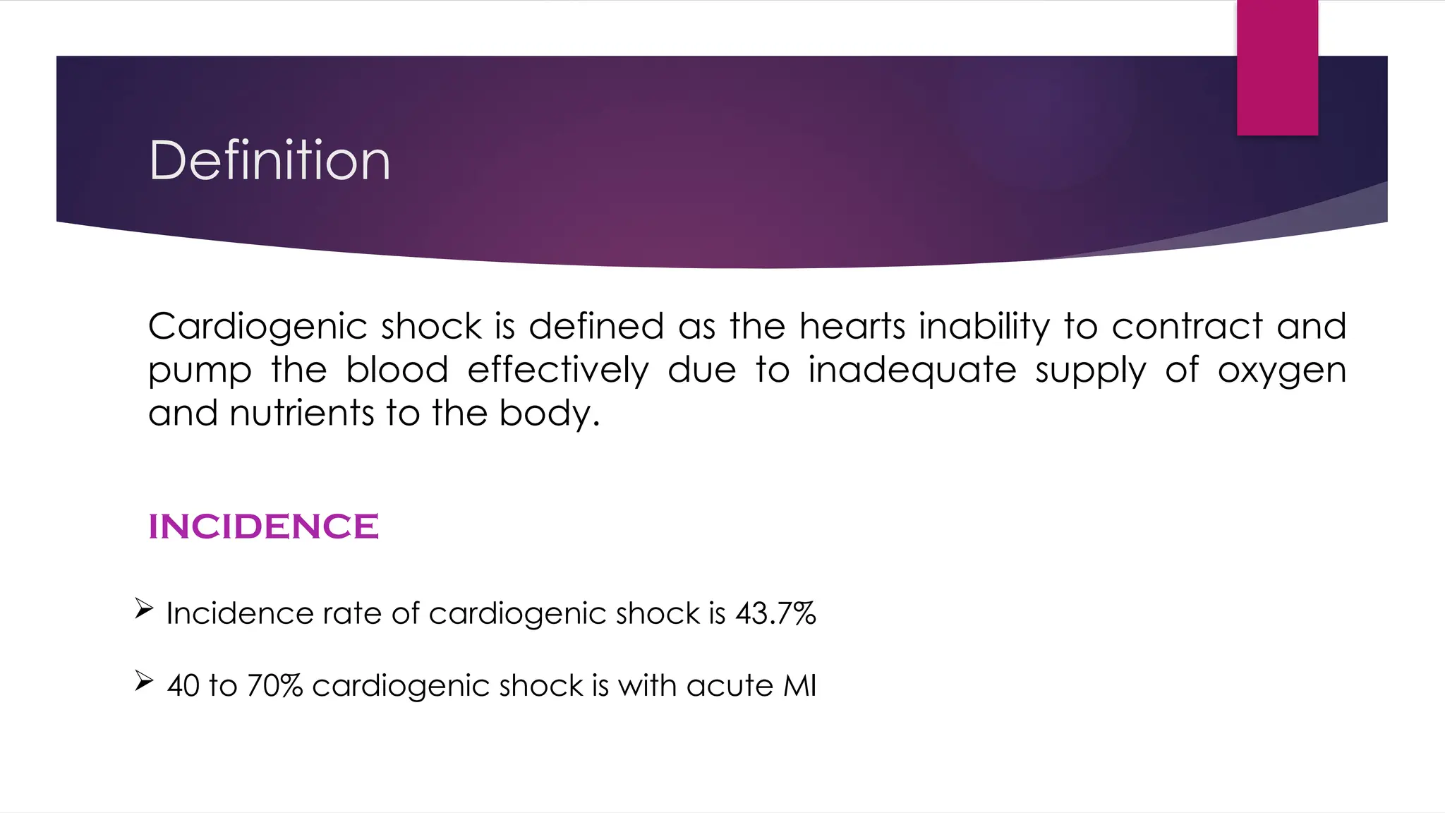 * Cardiogenic Shock - PowerPoint Presentation. | PPTX