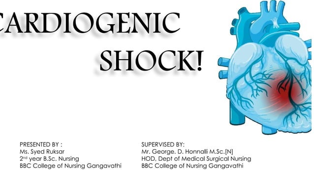 * Cardiogenic Shock - PowerPoint Presentation. | PPTX
