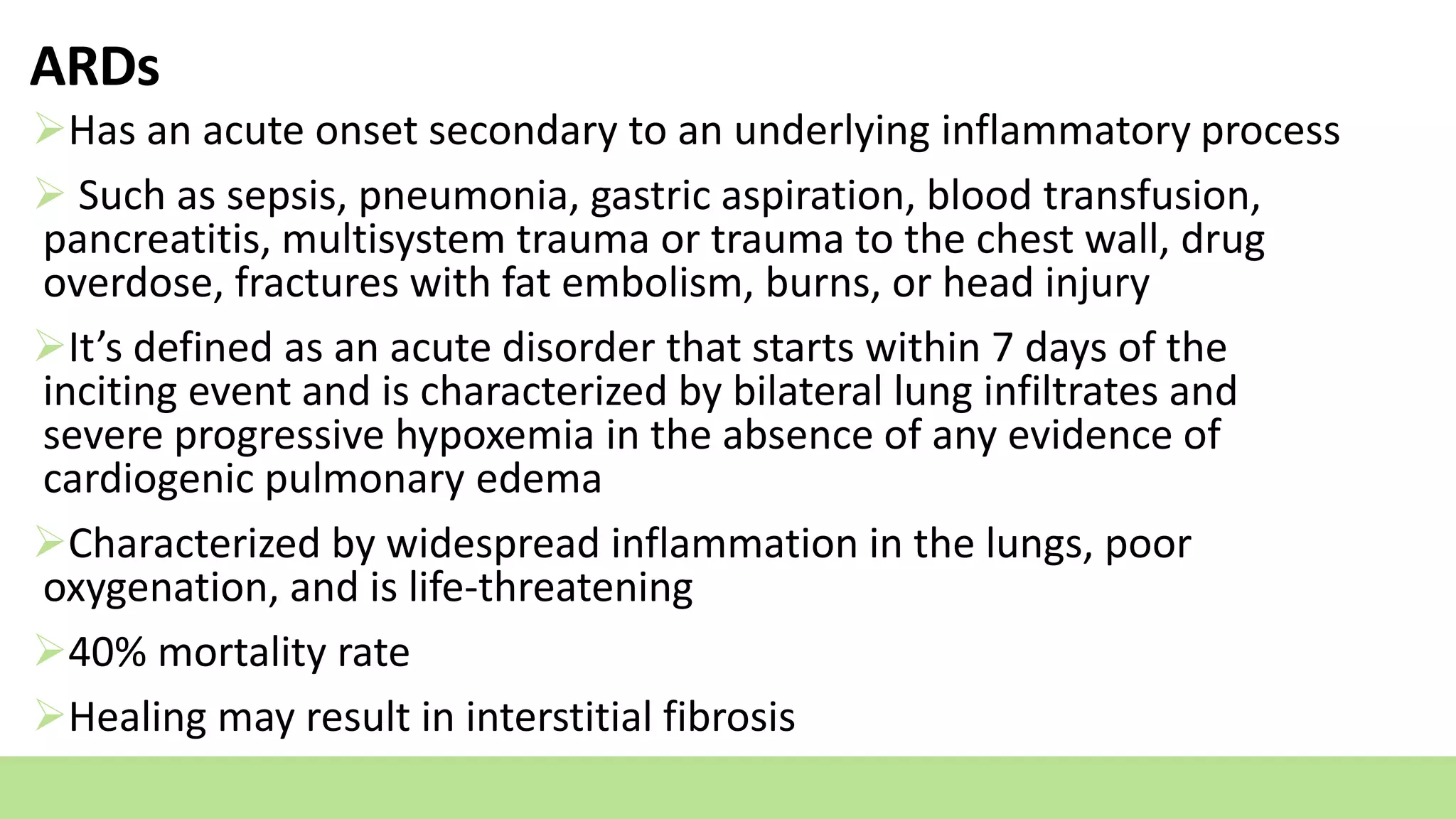 Cardiogenic vs noncardiogenic pulmonary edema (ARDs) | PPTX