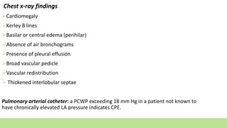 Cardiogenic vs noncardiogenic pulmonary edema (ARDs) | PPTX