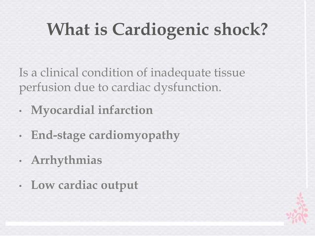 Cardiogenic shock PPV | PPT