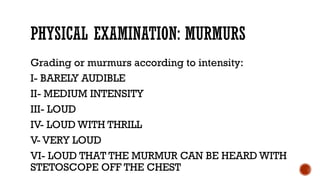 Cardiology History & taking and physical examination | PPTX