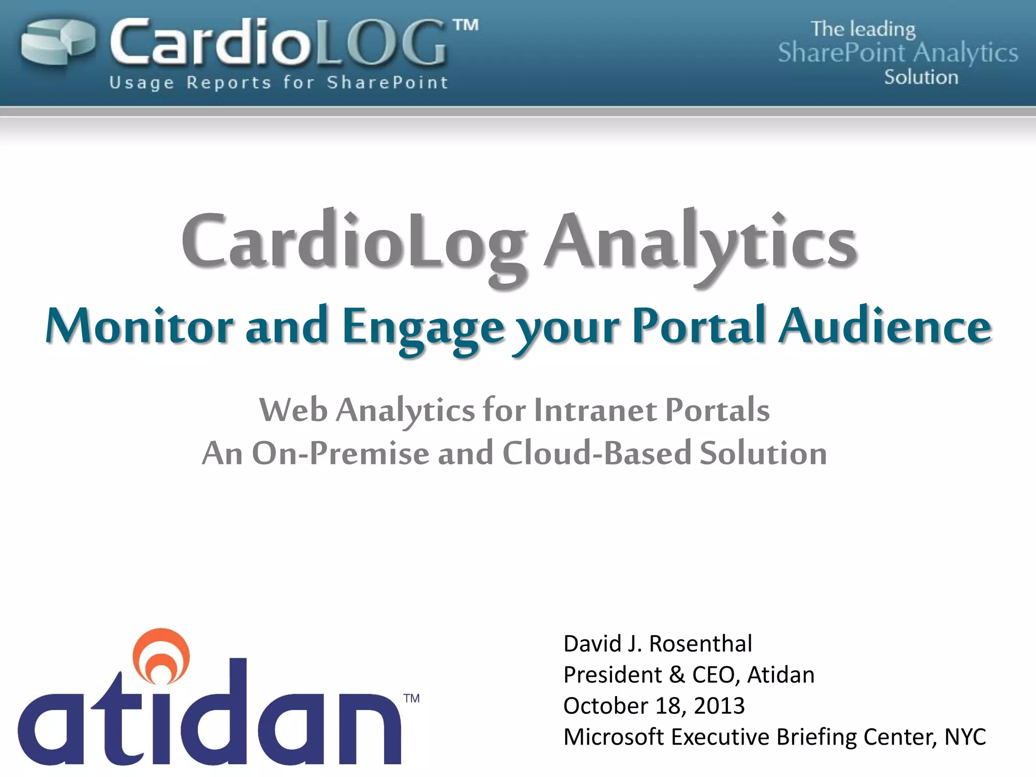 Cardiolog Analytics for Sharepoint Intranet Portals - from Intlock and Atidan | PDF | Internet ...