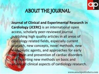 CLINICAL AND EXPERIMENTAL RESEARCH IN CARDIOLOGY | PPTX
