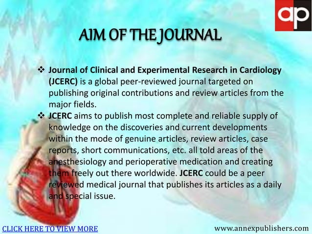 CLINICAL AND EXPERIMENTAL RESEARCH IN CARDIOLOGY | PPT