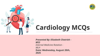 Cardiology Multiple Choice Questions With Answers | PPTX