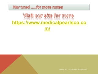 Cardiology notes . medical pearls | PPTX