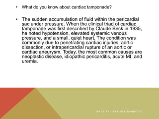 Cardiology notes . medical pearls | PPTX