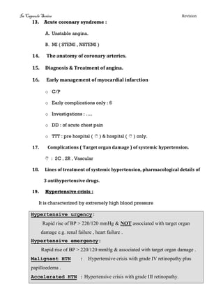 Cardiology revision dr.ahmed-mowafy | PDF