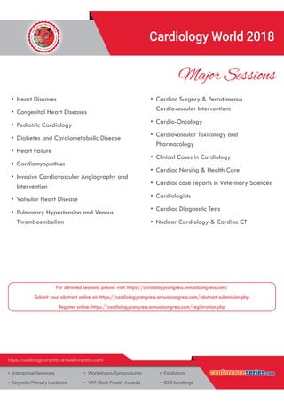 Cardiology world 2018 tentative programme | PDF