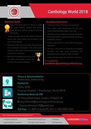 Cardiology world 2018 tentative programme | PDF