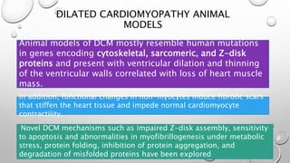 animal models for evaluation of drugs for Cardiomyopathies | PPTX