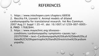 animal models for evaluation of drugs for Cardiomyopathies | PPTX