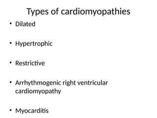 CARDIOMYOPATHIES.pptx . | PPTX