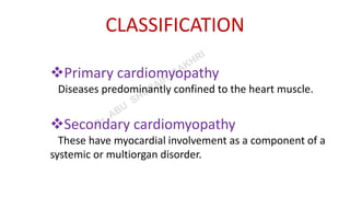 Pathology of Cardiomyopathies | PPTX