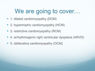 Cardiomyopathy for undergraduates | PPT