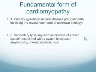 Cardiomyopathy for undergraduates | PPT