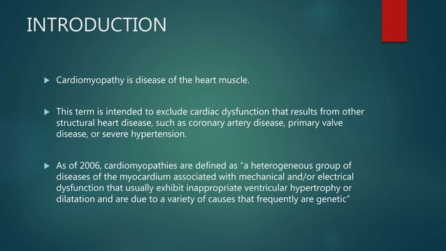 Cardiomyopathy | PPTX | Heart and Cardiovascular Diseases | Diseases and Conditions