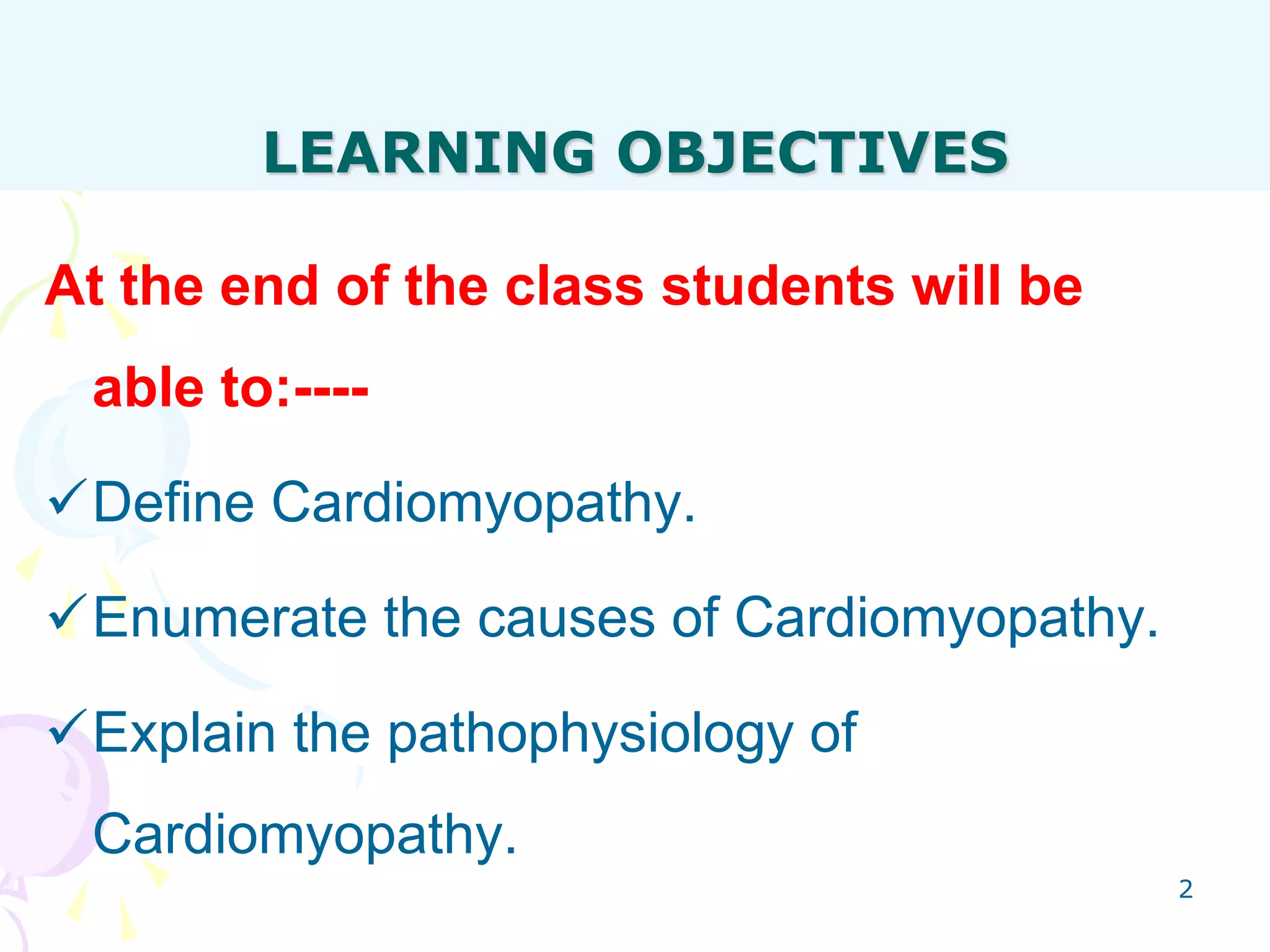 Cardiomyopathy | PPT