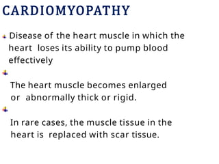 cardiomyopathy heart disease presentation | PPTX