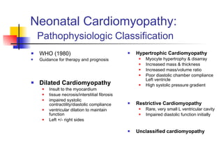 Cardiomyopathy And The Newborn | PPT