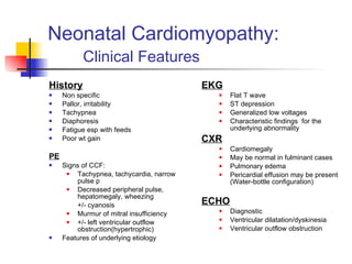 Cardiomyopathy And The Newborn | PPT