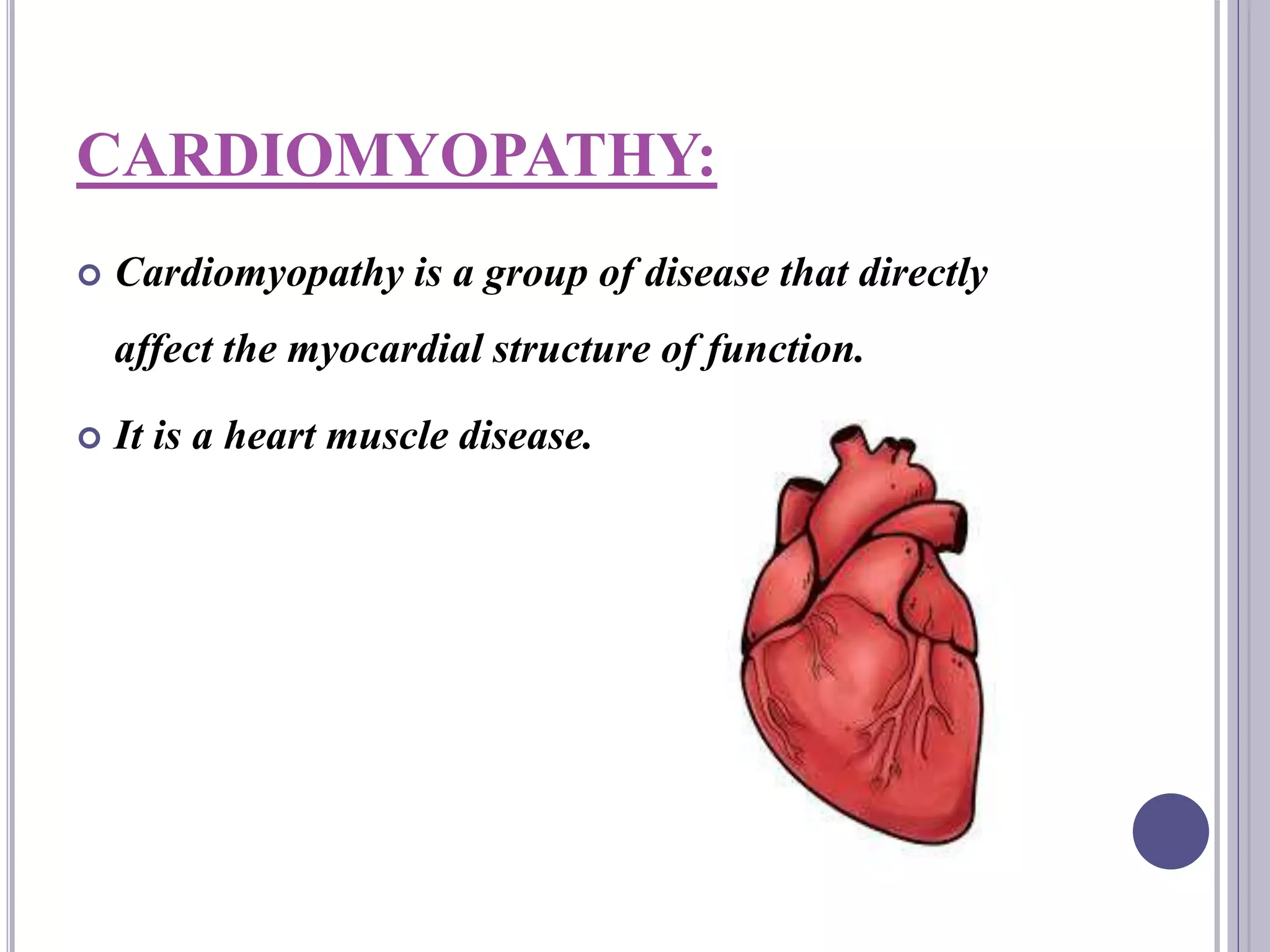 Cardiomyopathy ppt | PPTX