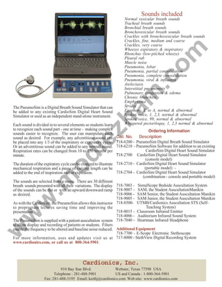 Cardionics | PDF | Lung and Respiratory Health | Diseases and Conditions