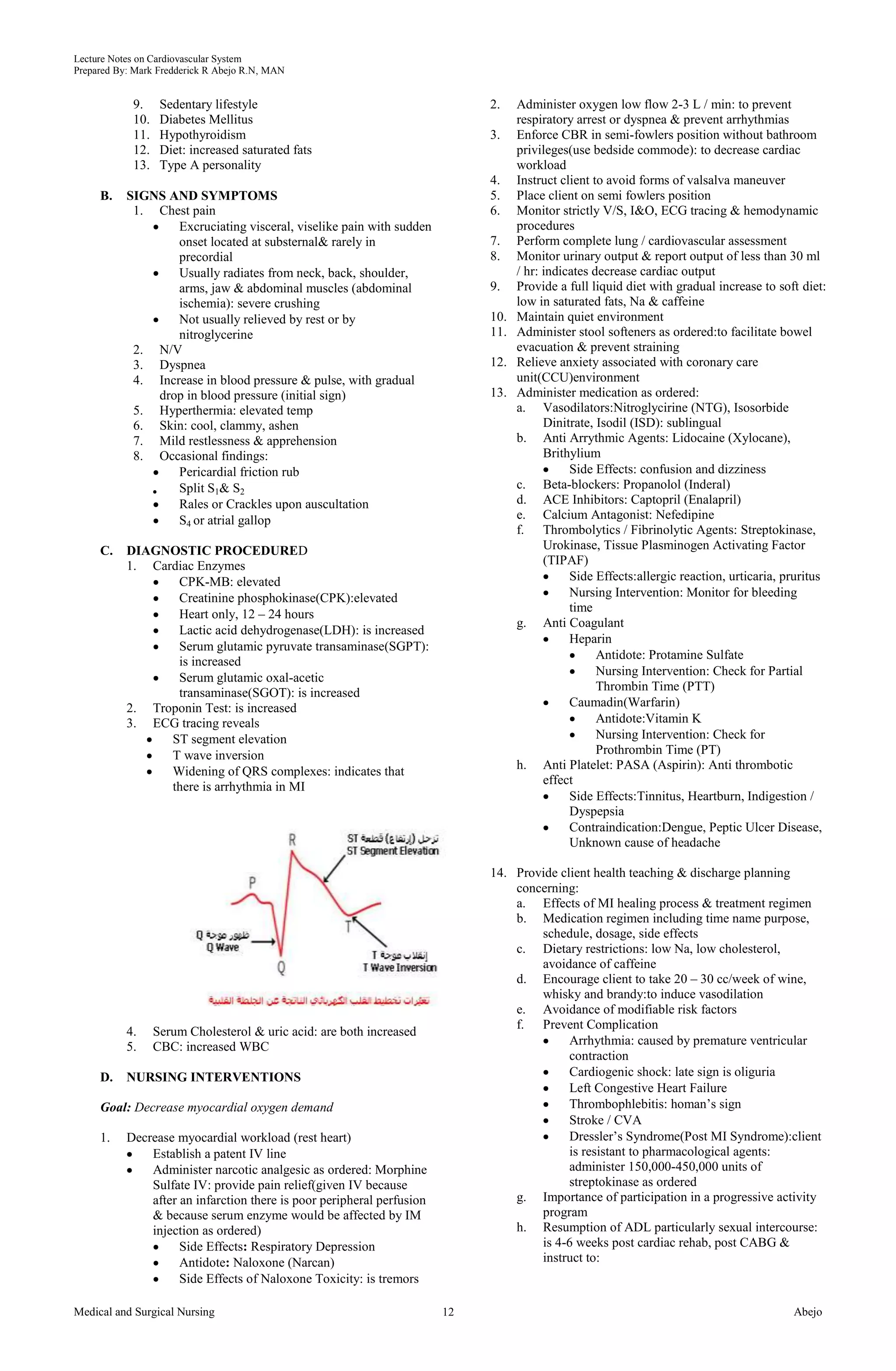 Cardiovascular Nursing | PDF