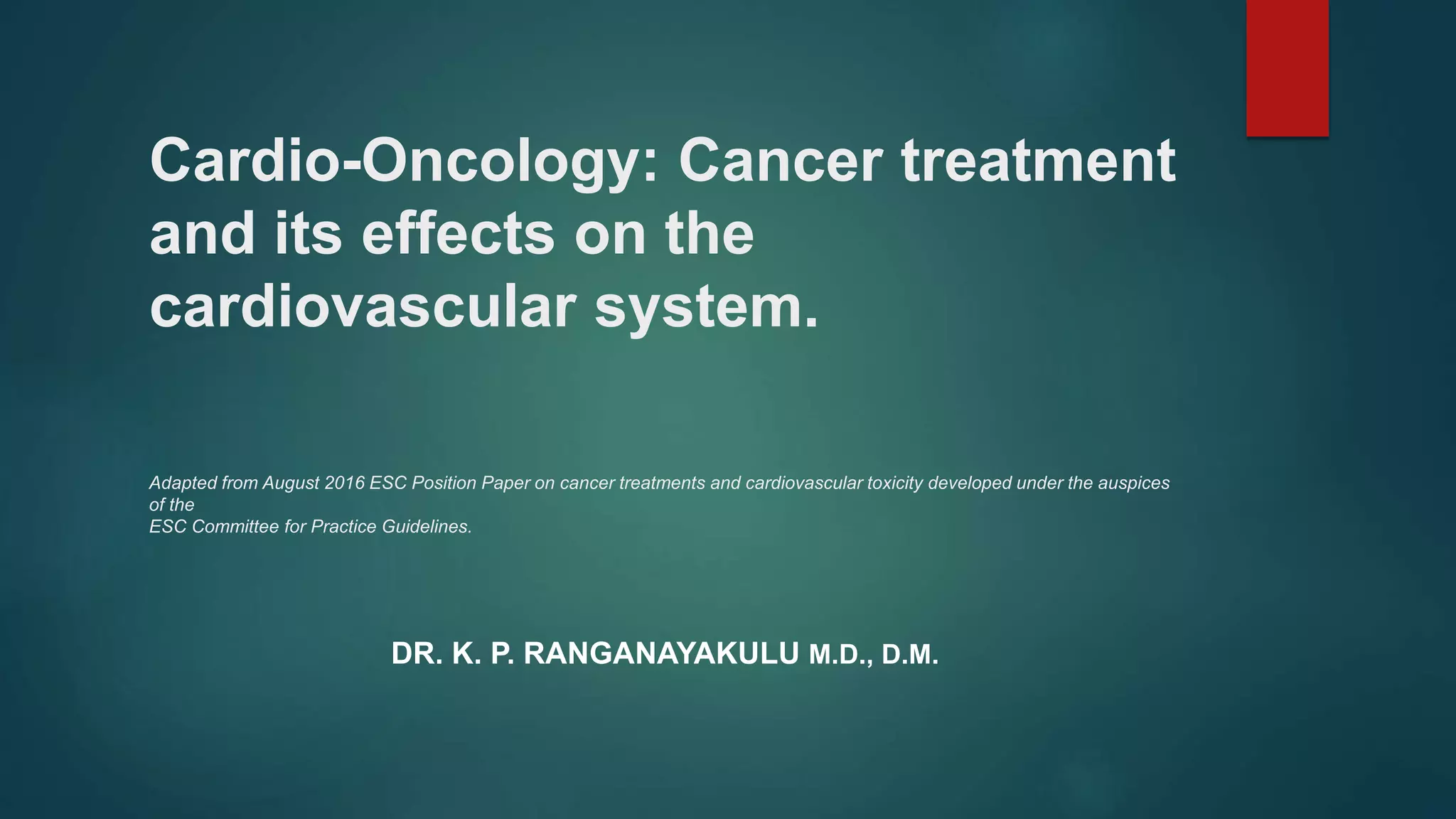 Cardio oncology | PPTX