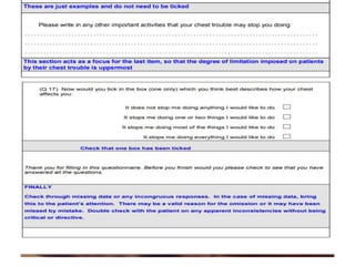 Cardiopulmonary sgrq questionnaire | PPTX