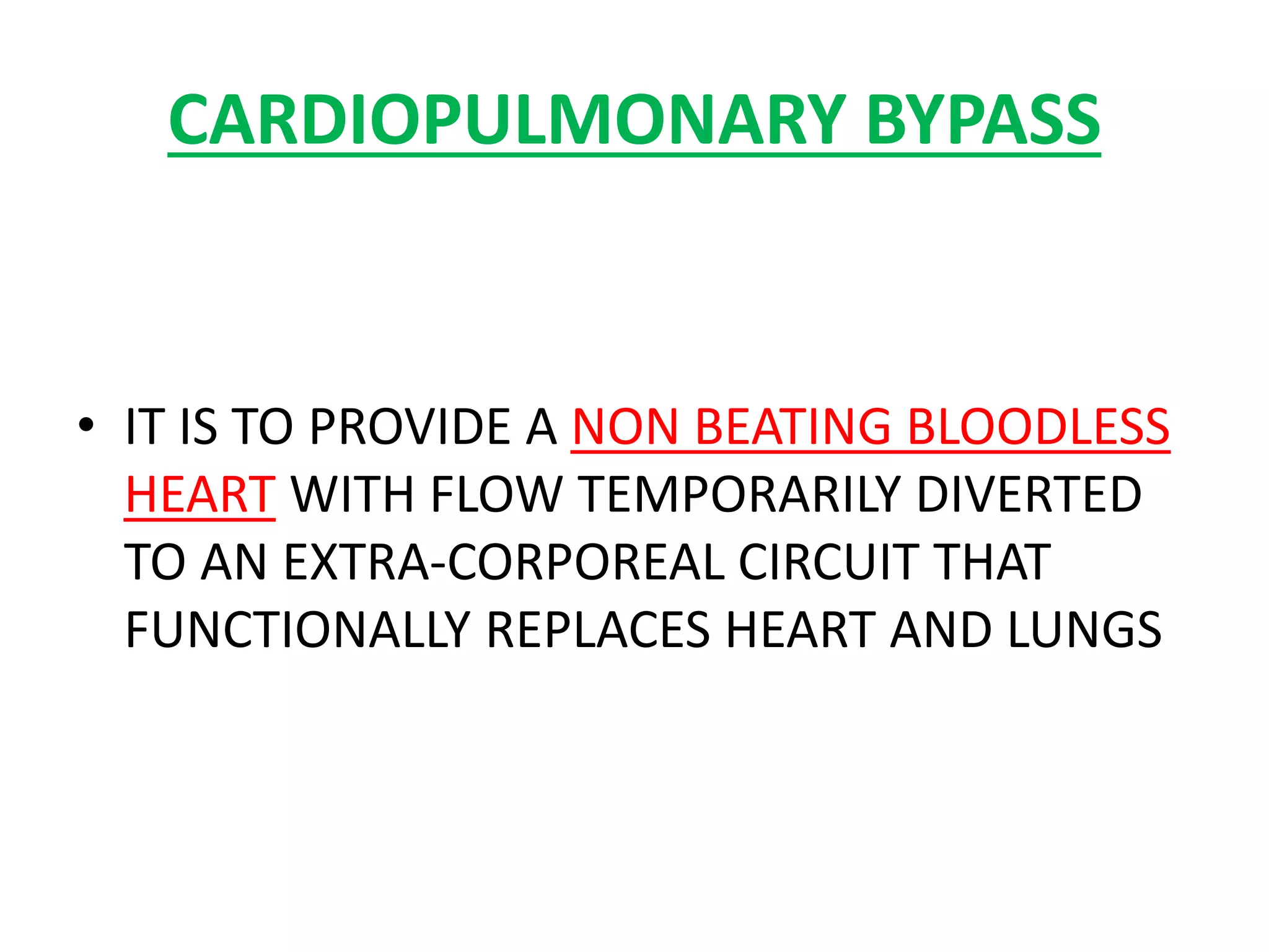 Cardiopulmonary bypass | PPT