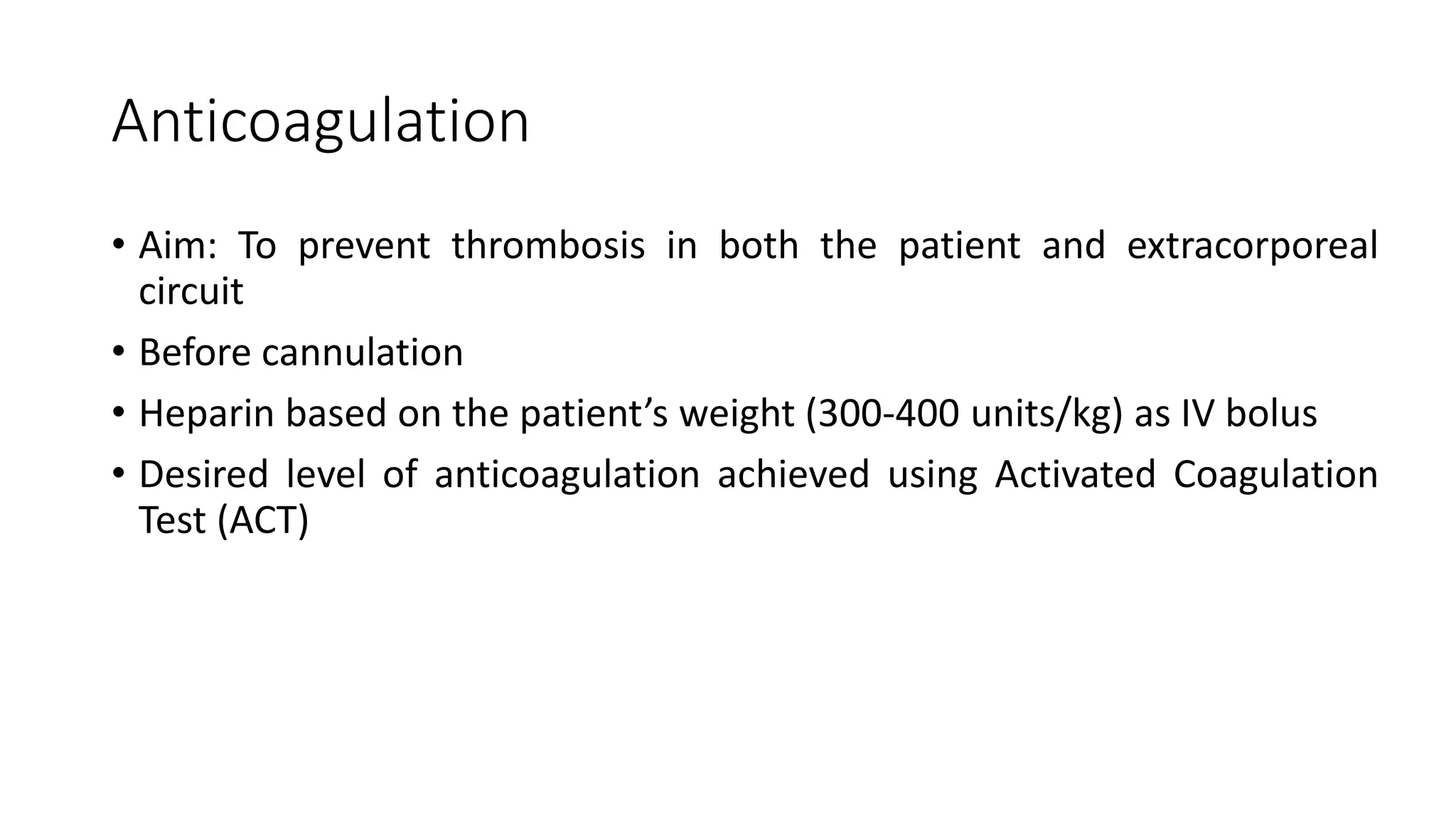 Cardiopulmonary bypass: Basic circuit, anticoagulation, blood ...