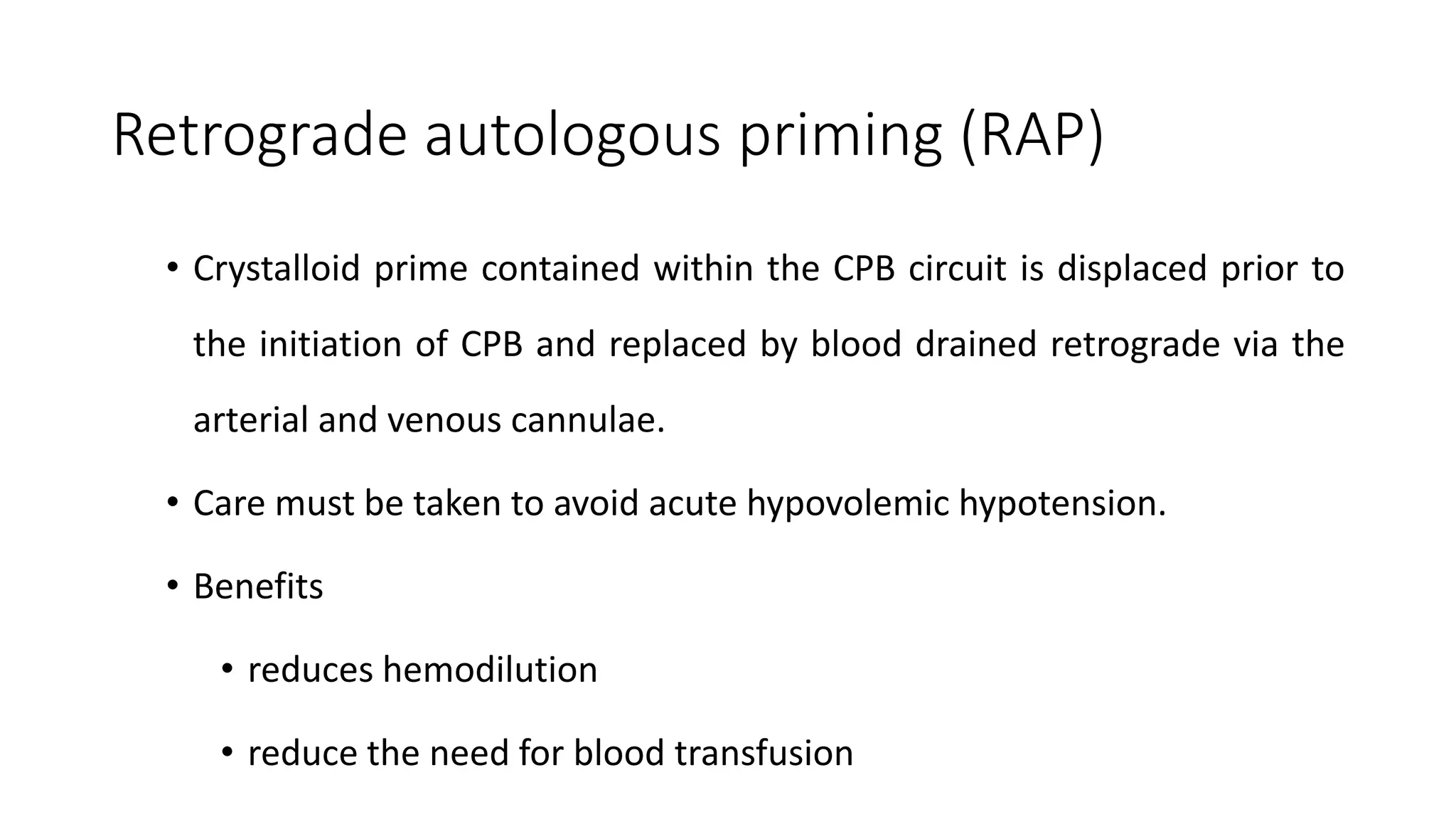 Cardiopulmonary bypass: Basic circuit, anticoagulation, blood ...