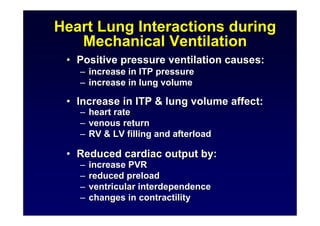 Cardio Pulmonary Interactions during Mechanical Ventilation | PDF