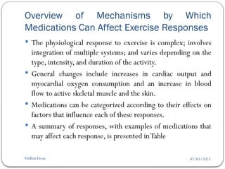 Cardiopulmonary medications and their effect on activity performance ...