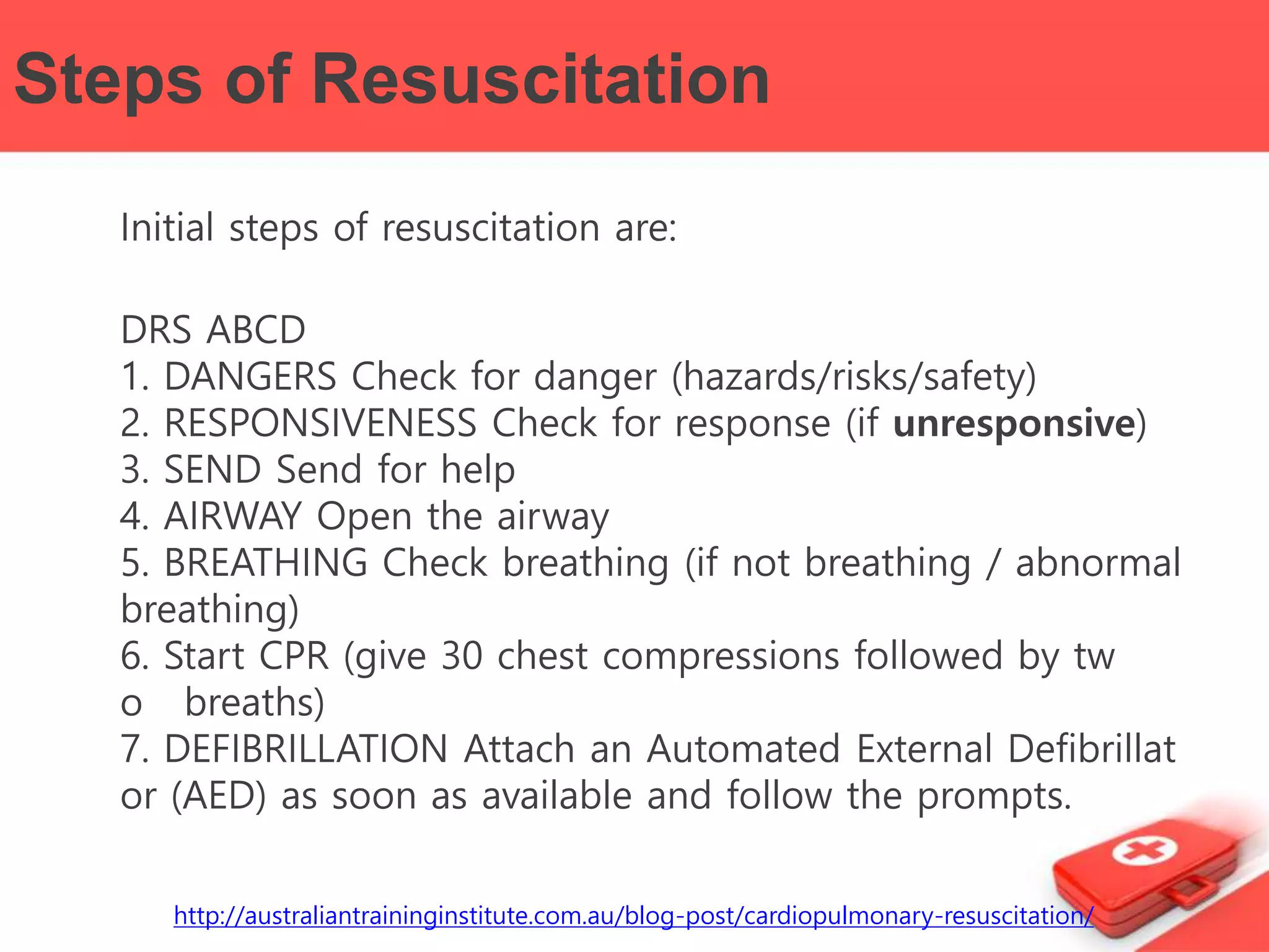 Cardiopulmonary Resuscitation Ppt Free Download