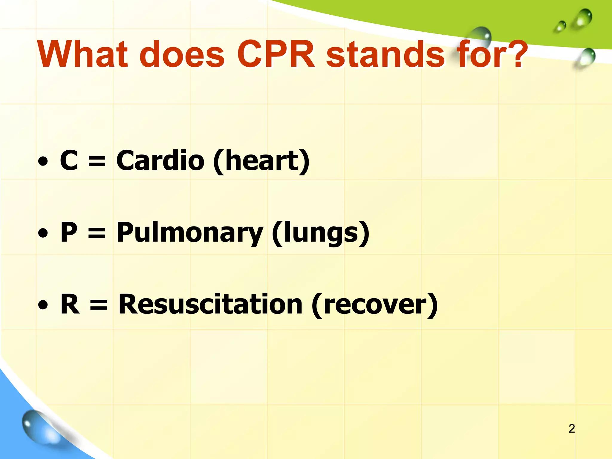 Cardiopulmonary resuscitation | PPTX