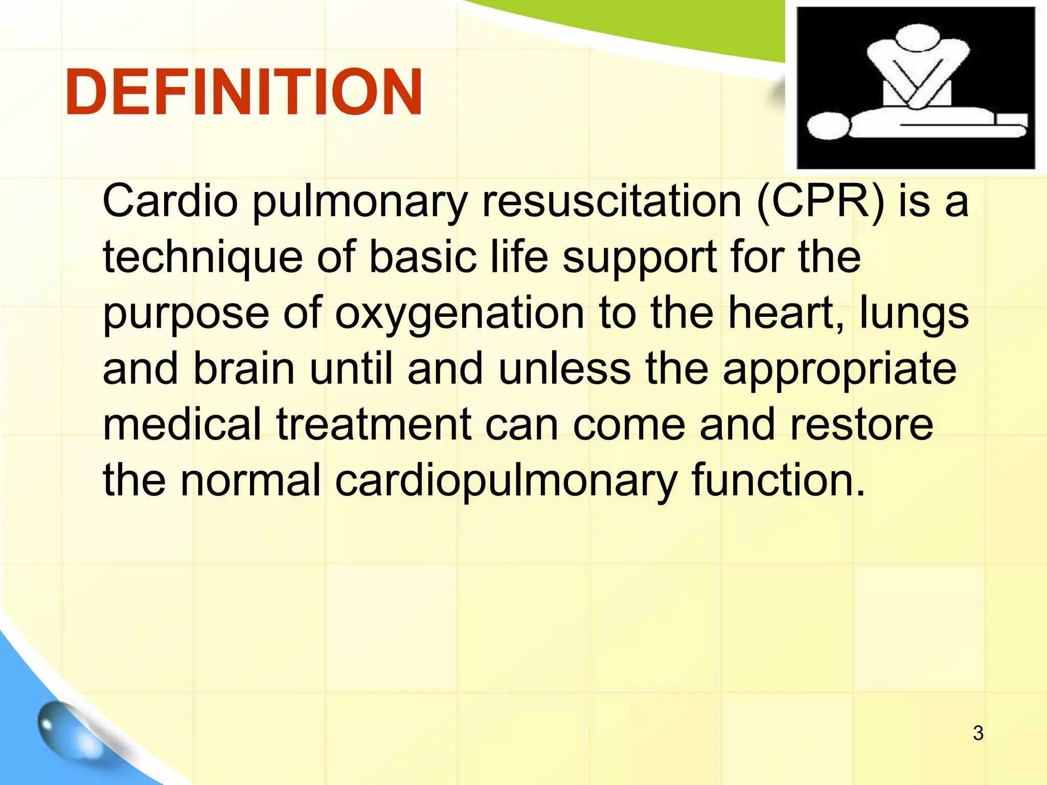 Cardiopulmonary resuscitation | PPTX