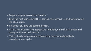 Cardio pulmonary resuscitation | PPTX | First Aid | Injuries