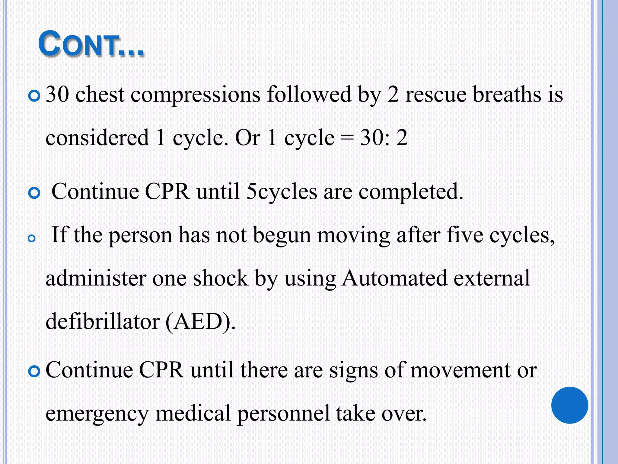 cardio pulmonary resuscitation.pptx | First Aid | Injuries