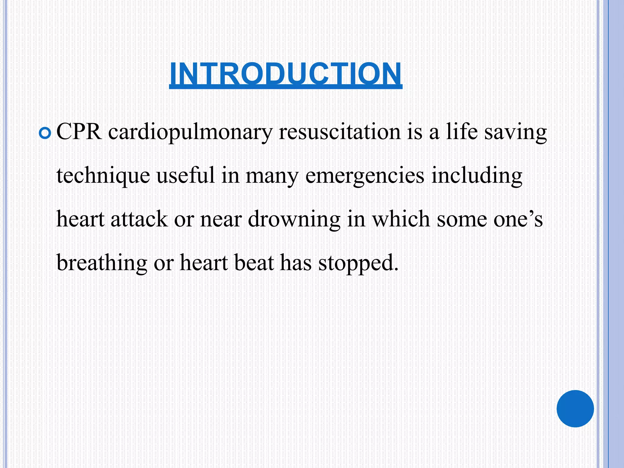 cardio pulmonary resuscitation.pptx | First Aid | Injuries