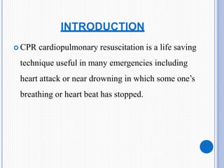 cardio pulmonary resuscitation.pptx | First Aid | Injuries