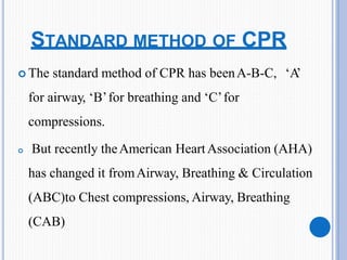 cardio pulmonary resuscitation.pptx | First Aid | Injuries