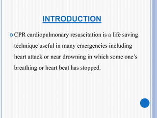 Cardiopulmonary resuscitation | PPTX