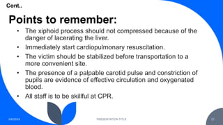 Cardiopulmonary Resuscitation.pptx | First Aid | Injuries