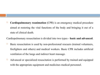 cardiopulmonary resuscitation.pptx cardiology | PPTX
