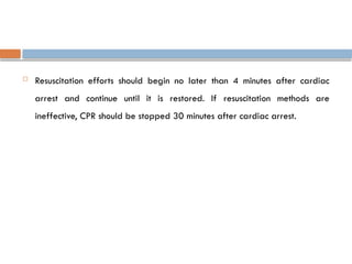 cardiopulmonary resuscitation.pptx cardiology | PPTX